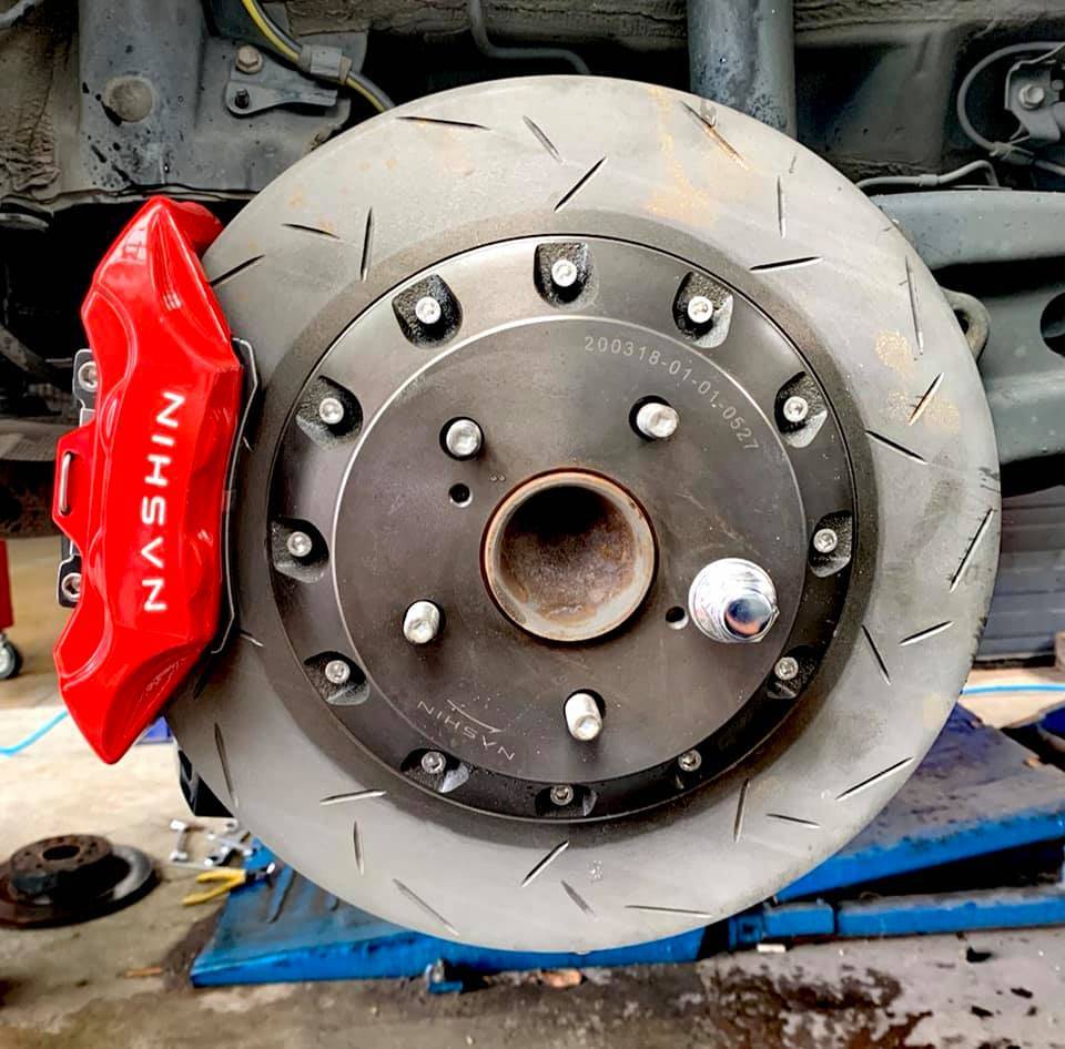 Nashin T3-R 3 Pot Forged Caliper E-Brake (Rear) System Brake Kit (355mm)