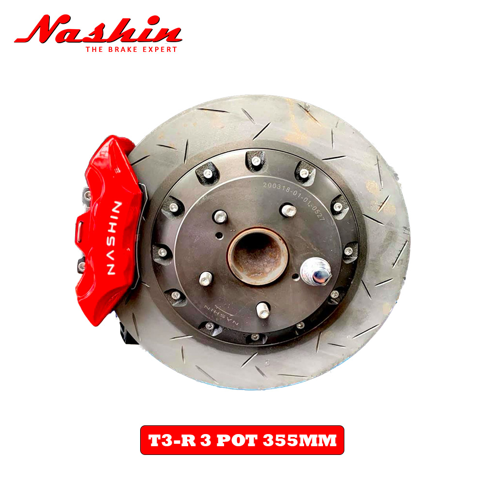 Nashin T3-R 3 Pot Forged Caliper E-Brake (Rear) System Brake Kit (355mm)